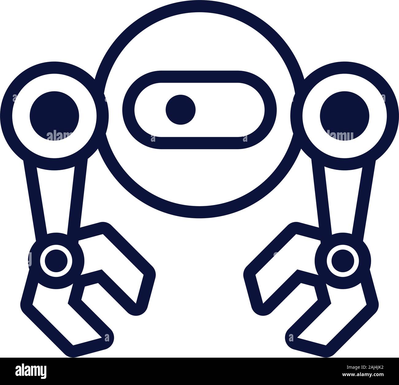 robot cyborg tech isolated icon Stock Vector Image & Art - Alamy