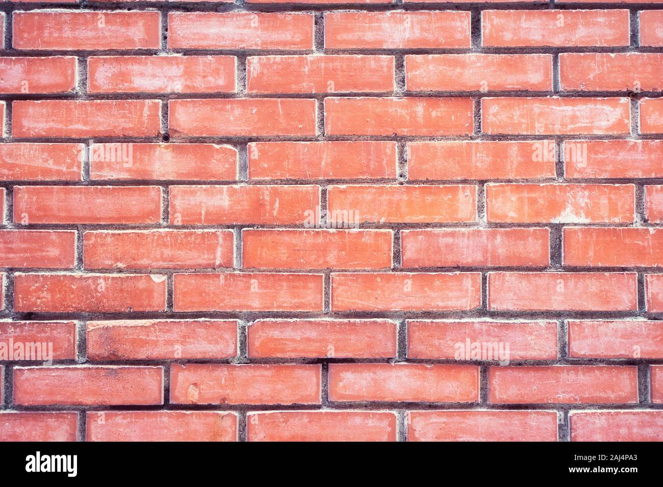 Design element of real red antique retro brick tone, pattern wall ...