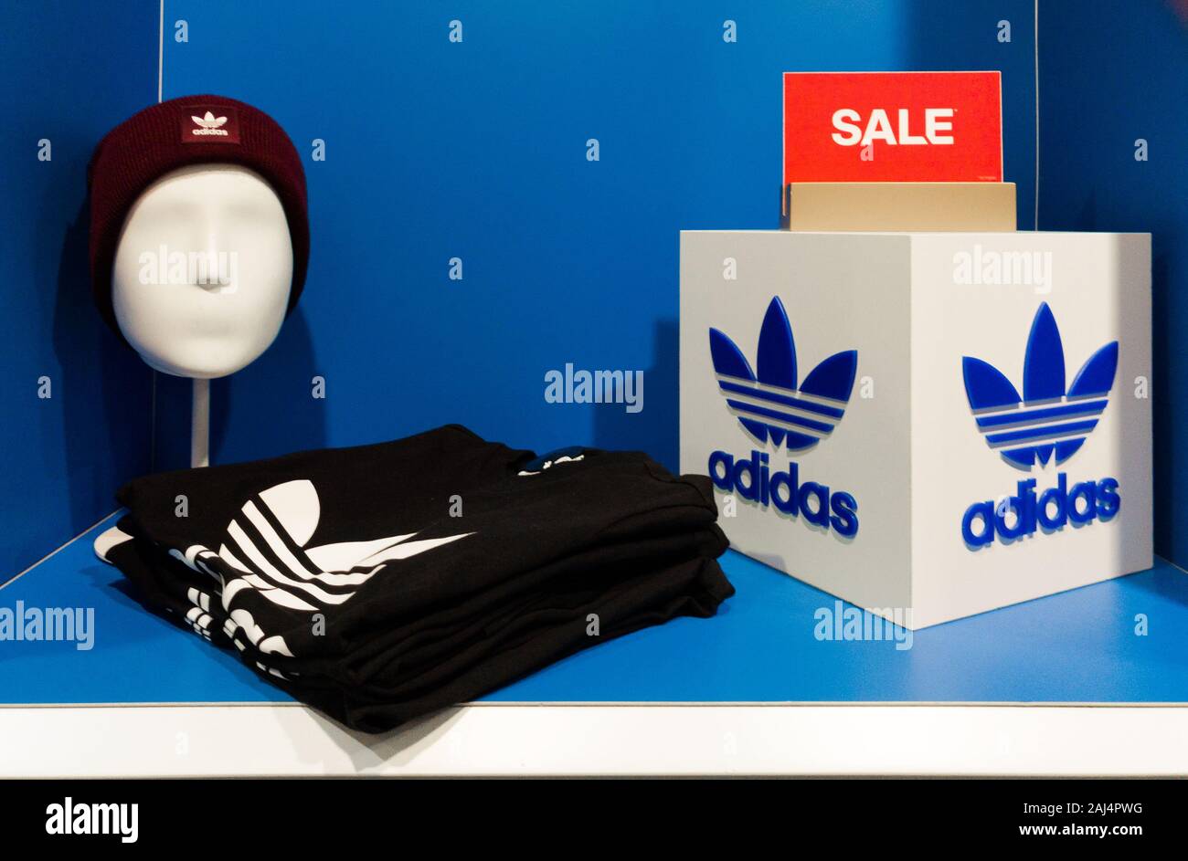Adidas store design Stock Photo - Alamy
