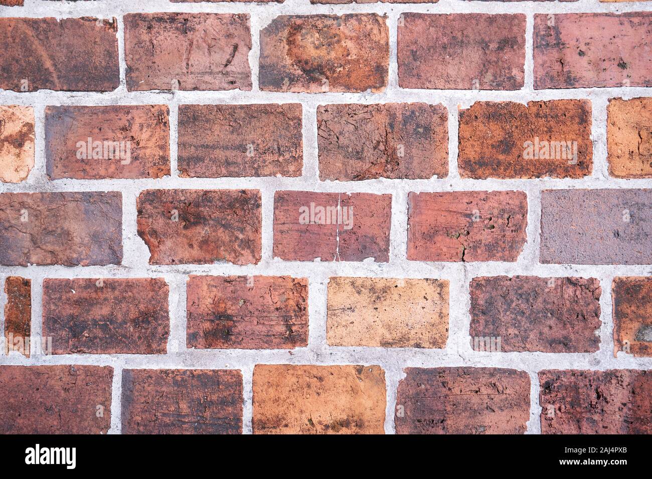 Design element of real red antique retro brick tone, pattern wall ...