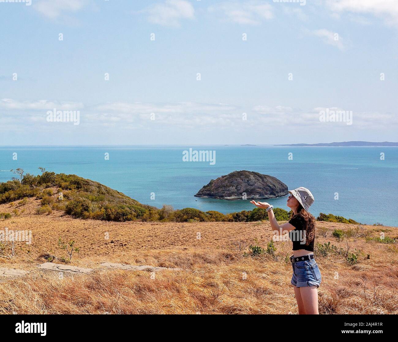Bluff Point, Yeppoon, Queensland, Australia - Dec 2019: Young caucasian ...