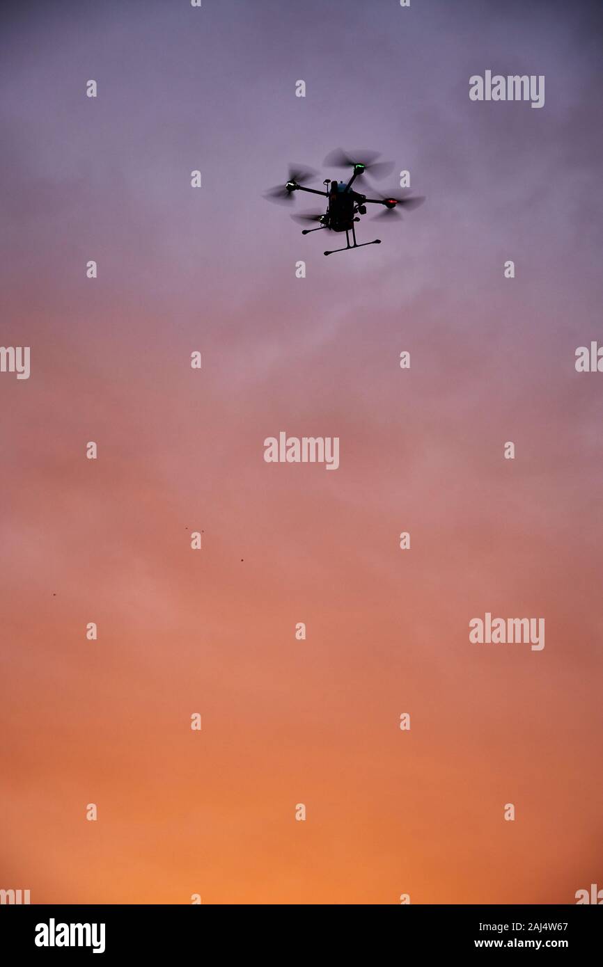 inovation drone with automated external defibrilator aed flying in ...