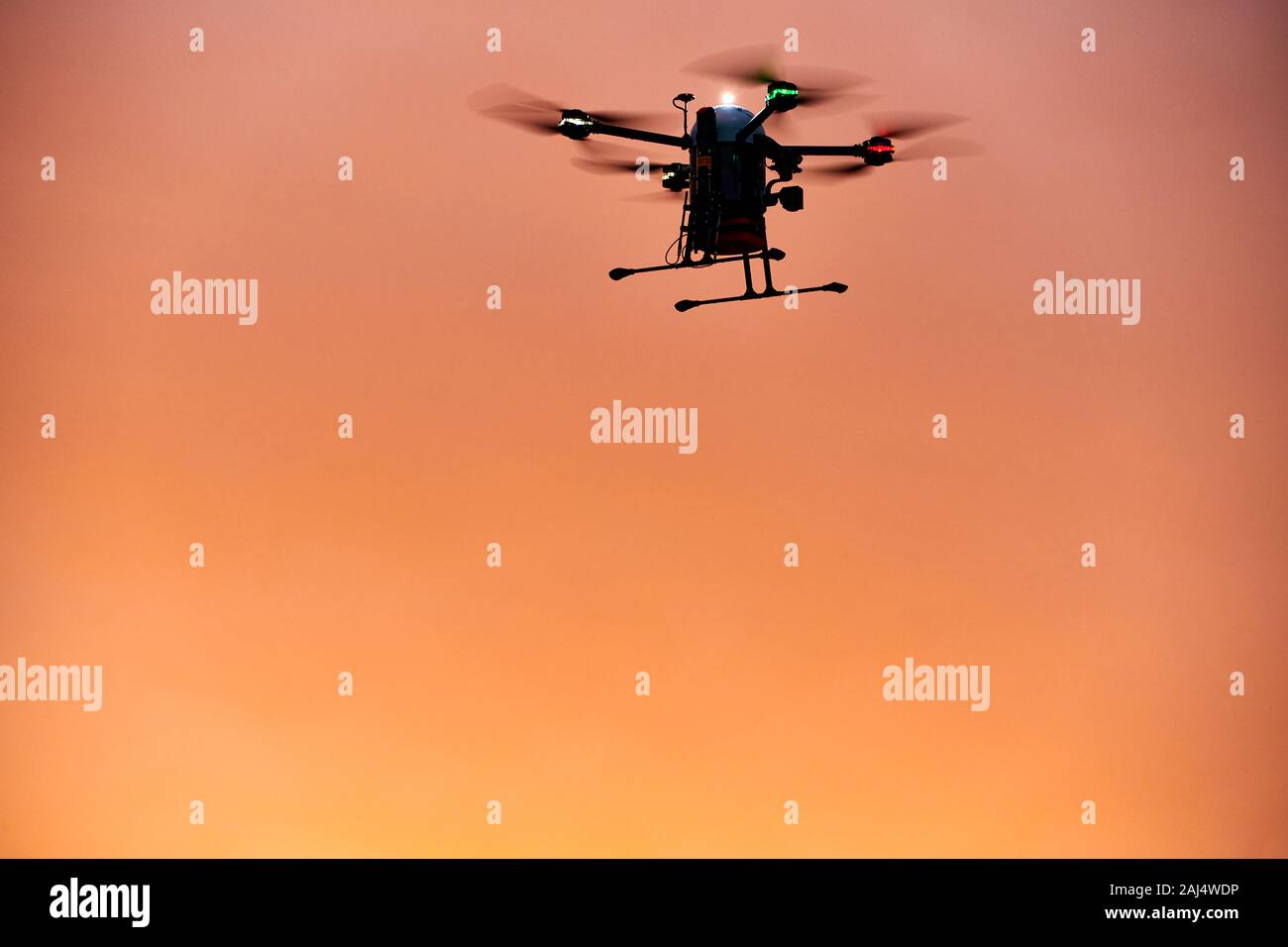 inovation drone with automated external defibrilator aed flying in ...