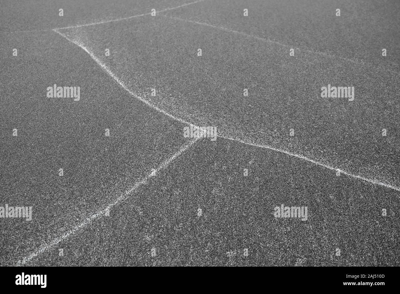 Patterns on sand, white lines left by waves on the beach Stock Photo ...
