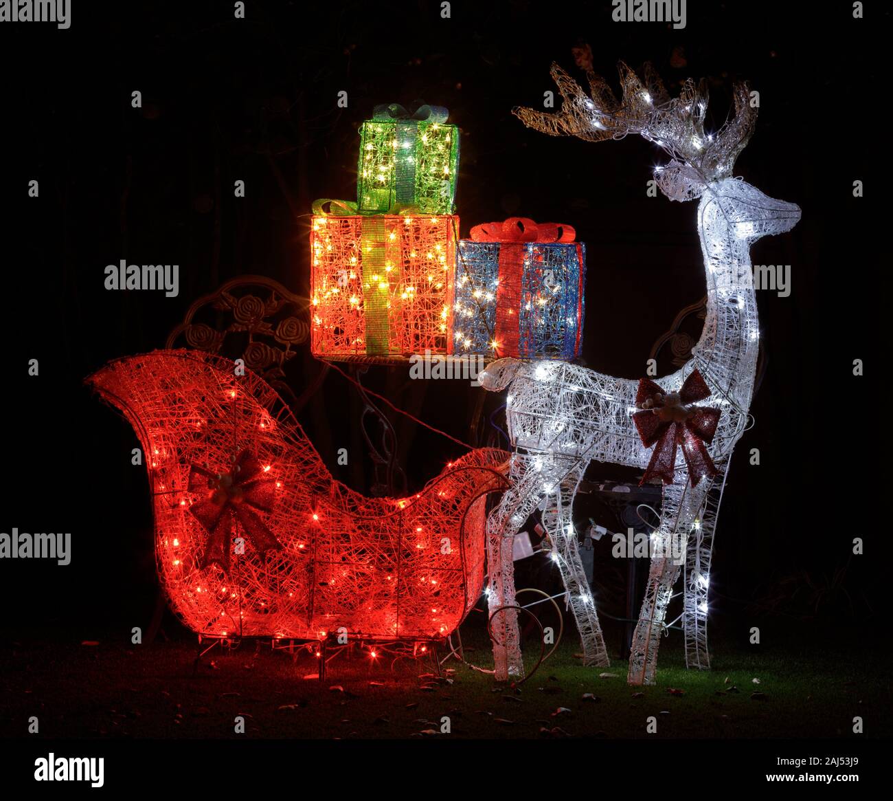 Lights gift box hi-res stock photography and images - Alamy