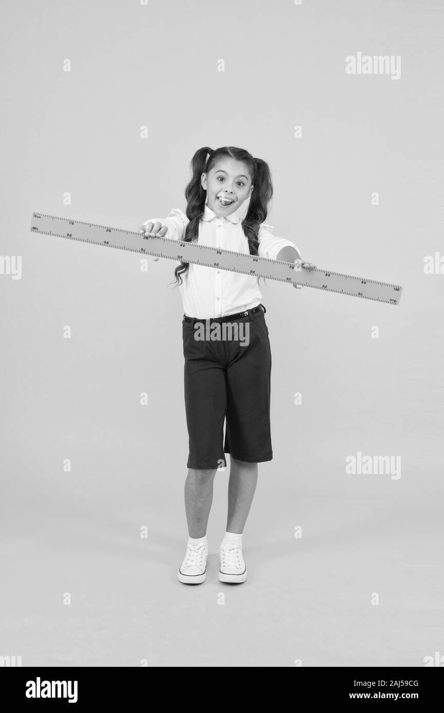 Sizing and measuring. School student study geometry. Tell me about ...