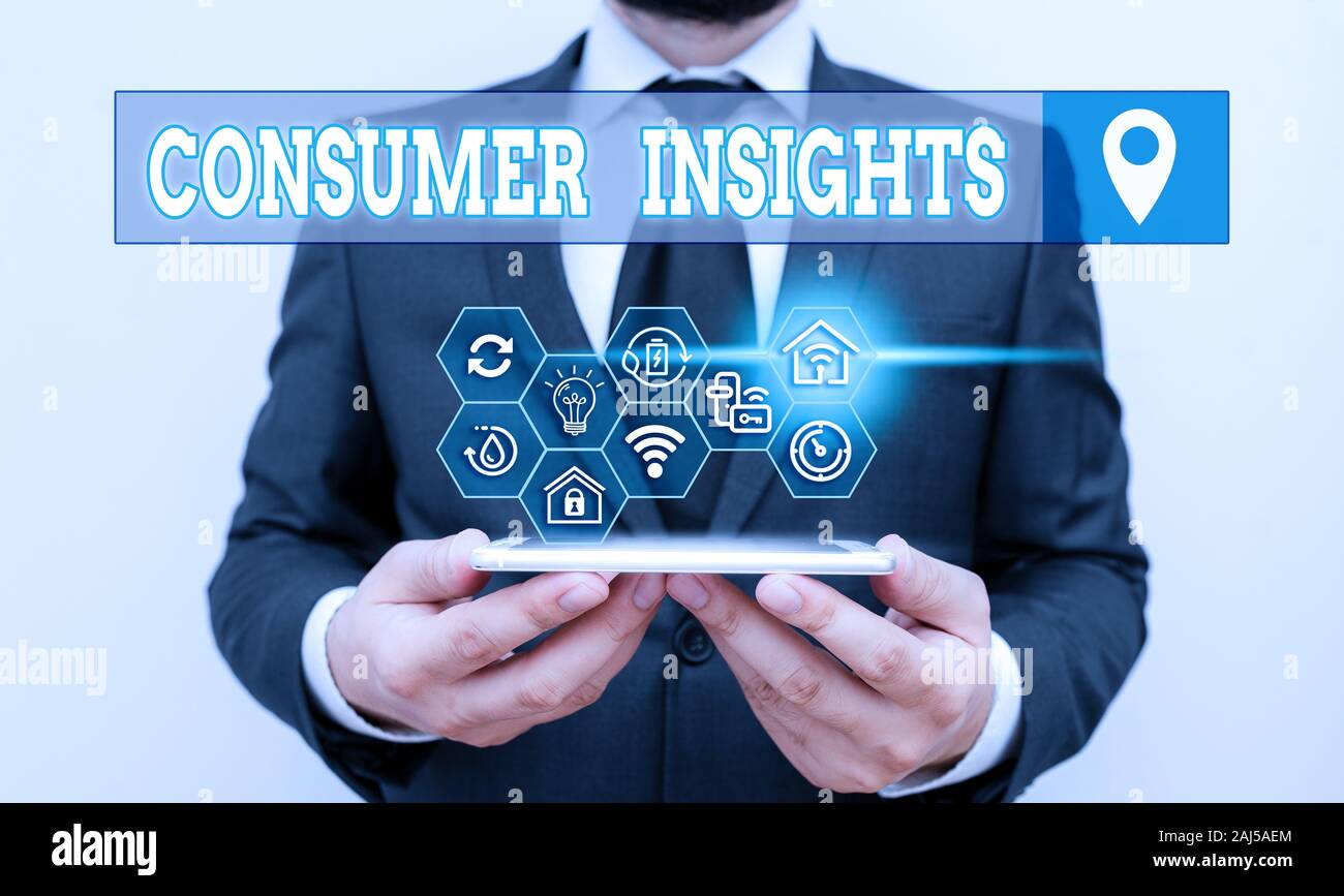 Writing note showing Consumer Insights. Business concept for ...