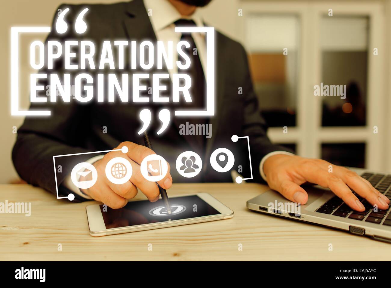 Text sign showing Operations Engineer. Business photo showcasing ...