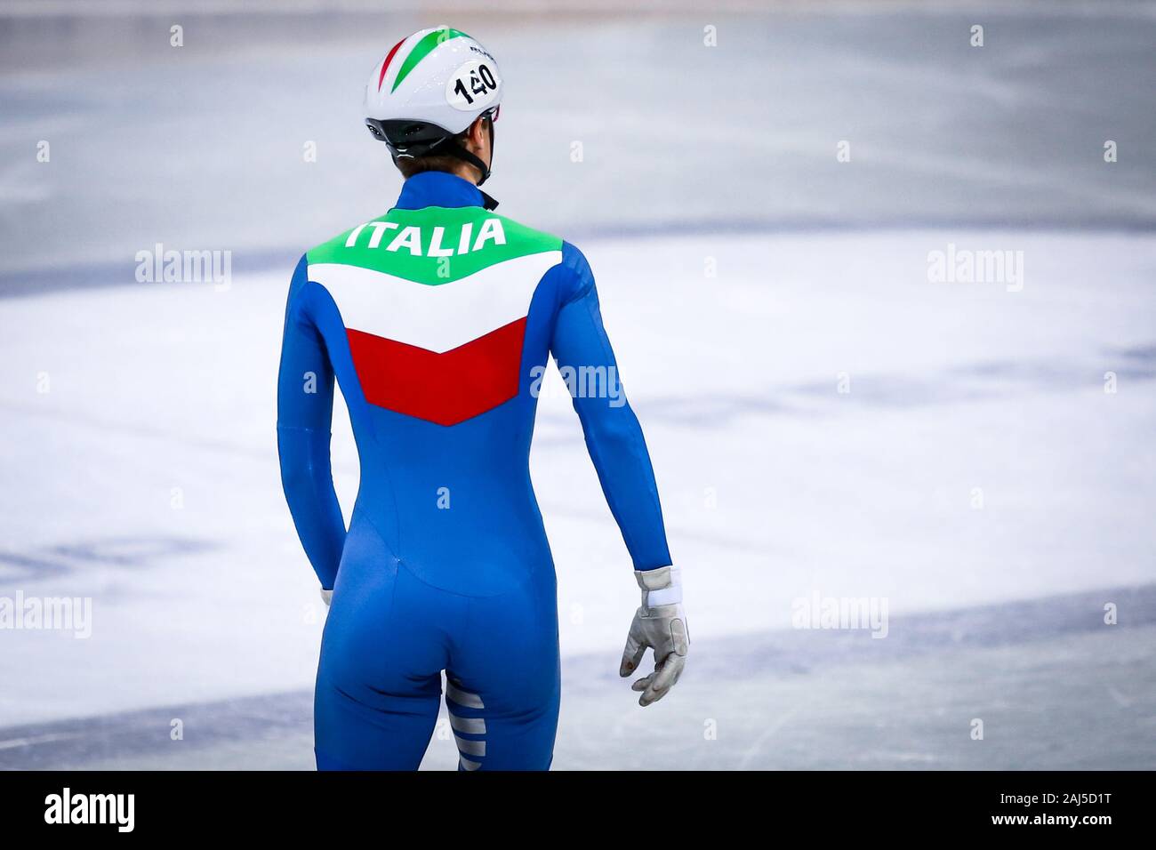Dresden, Germany, February 01, 2019: Italian speed skater during the ...