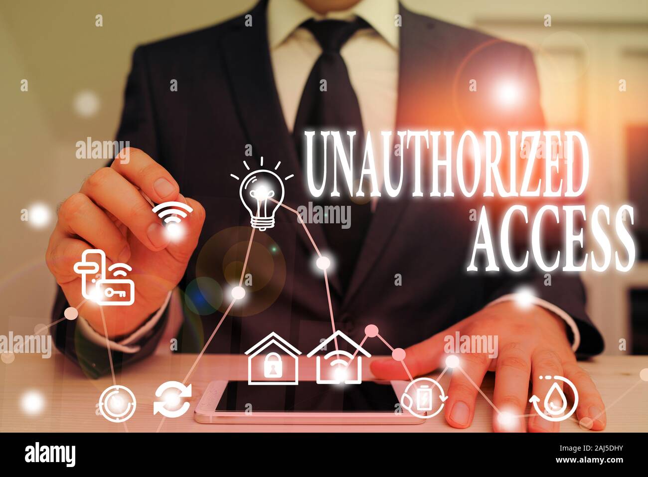 Text sign showing Unauthorized Access. Business photo showcasing use of ...