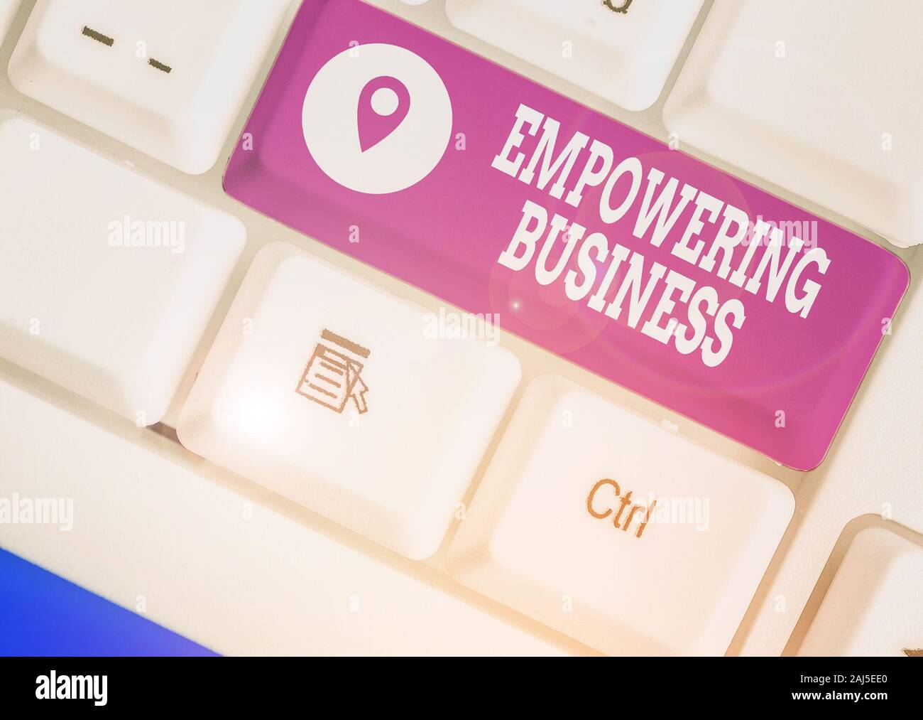 Writing note showing Empowering Business. Business concept for creating ...