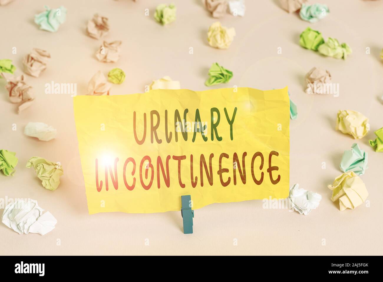 Handwriting text writing Urinary Incontinence. Conceptual photo ...