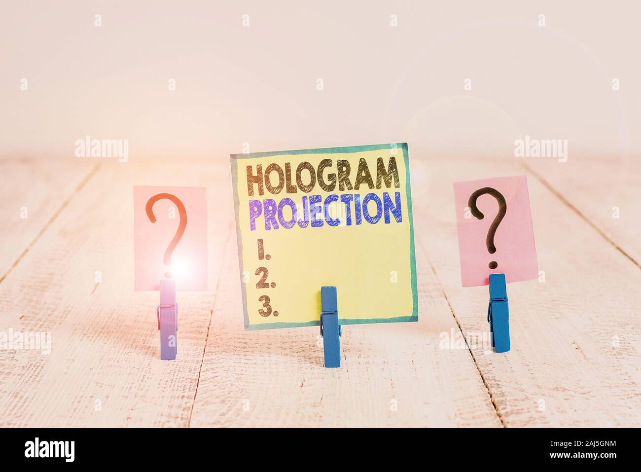 Handwriting text writing Hologram Projection. Conceptual photo ...