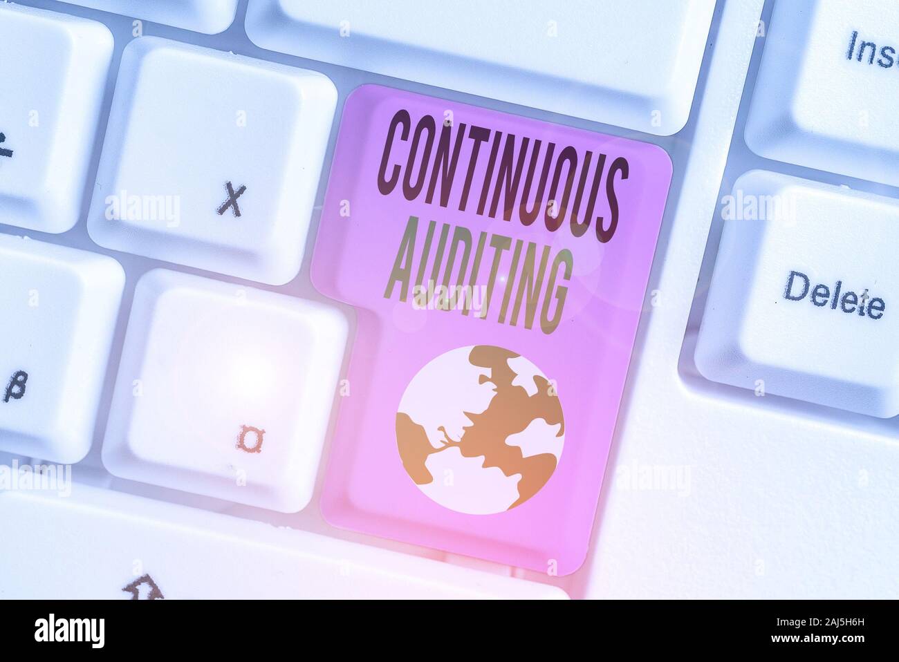 Handwriting text Continuous Auditing. Conceptual photo Internal process ...