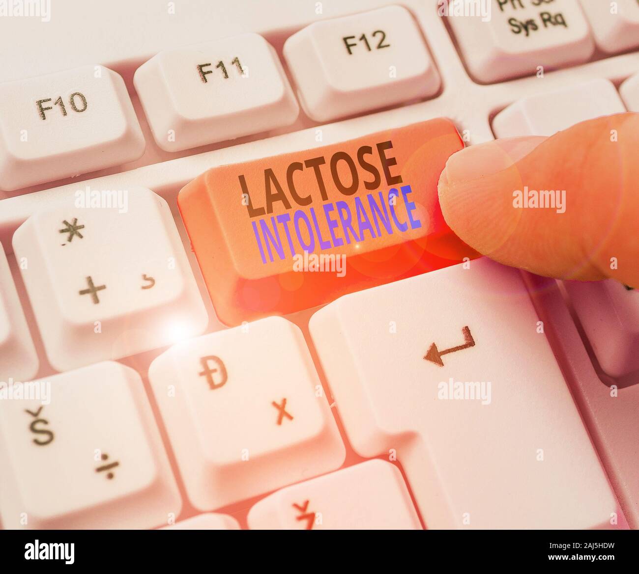 Handwriting text writing Lactose Intolerance. Conceptual photo ...