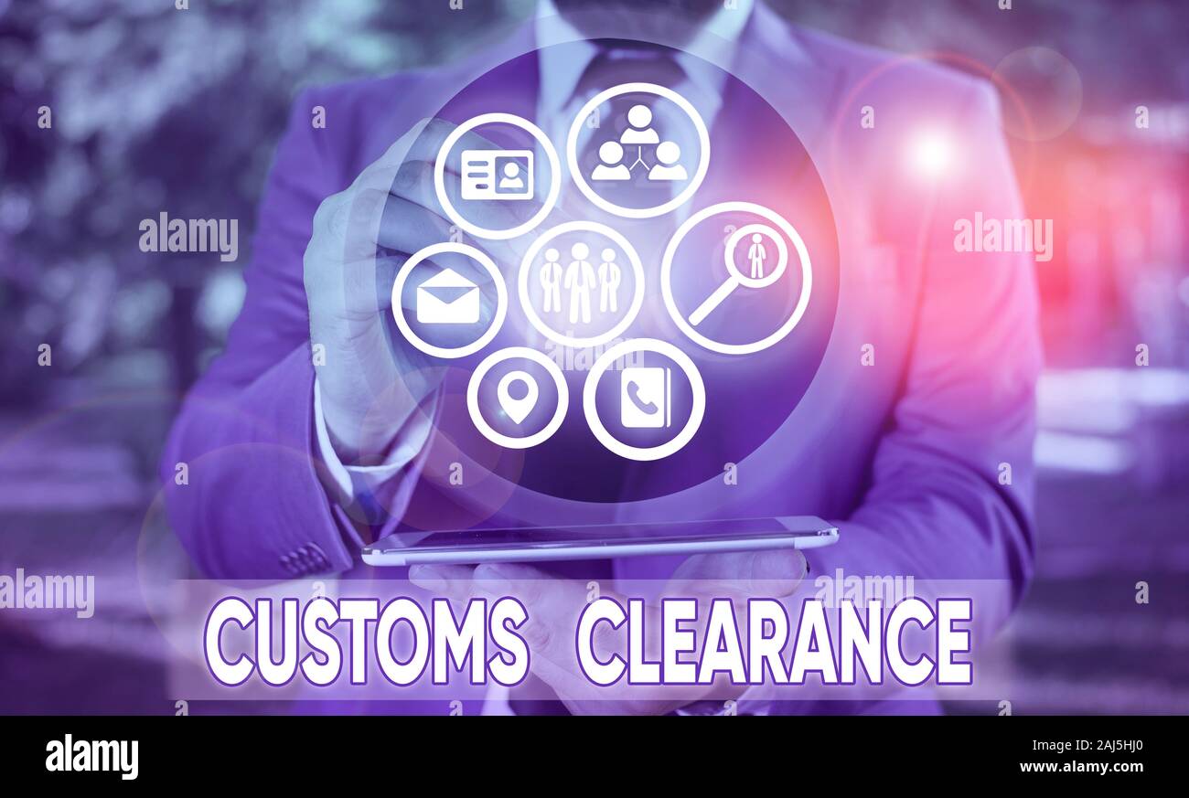 Word writing text Customs Clearance. Business photo showcasing ...