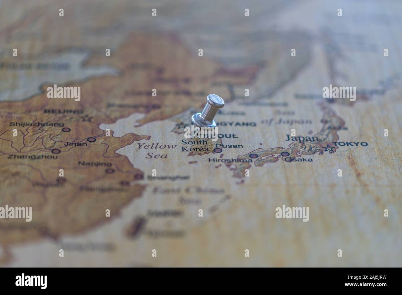 world map with map pins in some capital cities Stock Photo - Alamy
