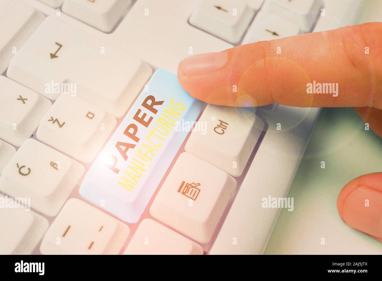 Writing note showing Paper Manufacturing. Business concept for company ...