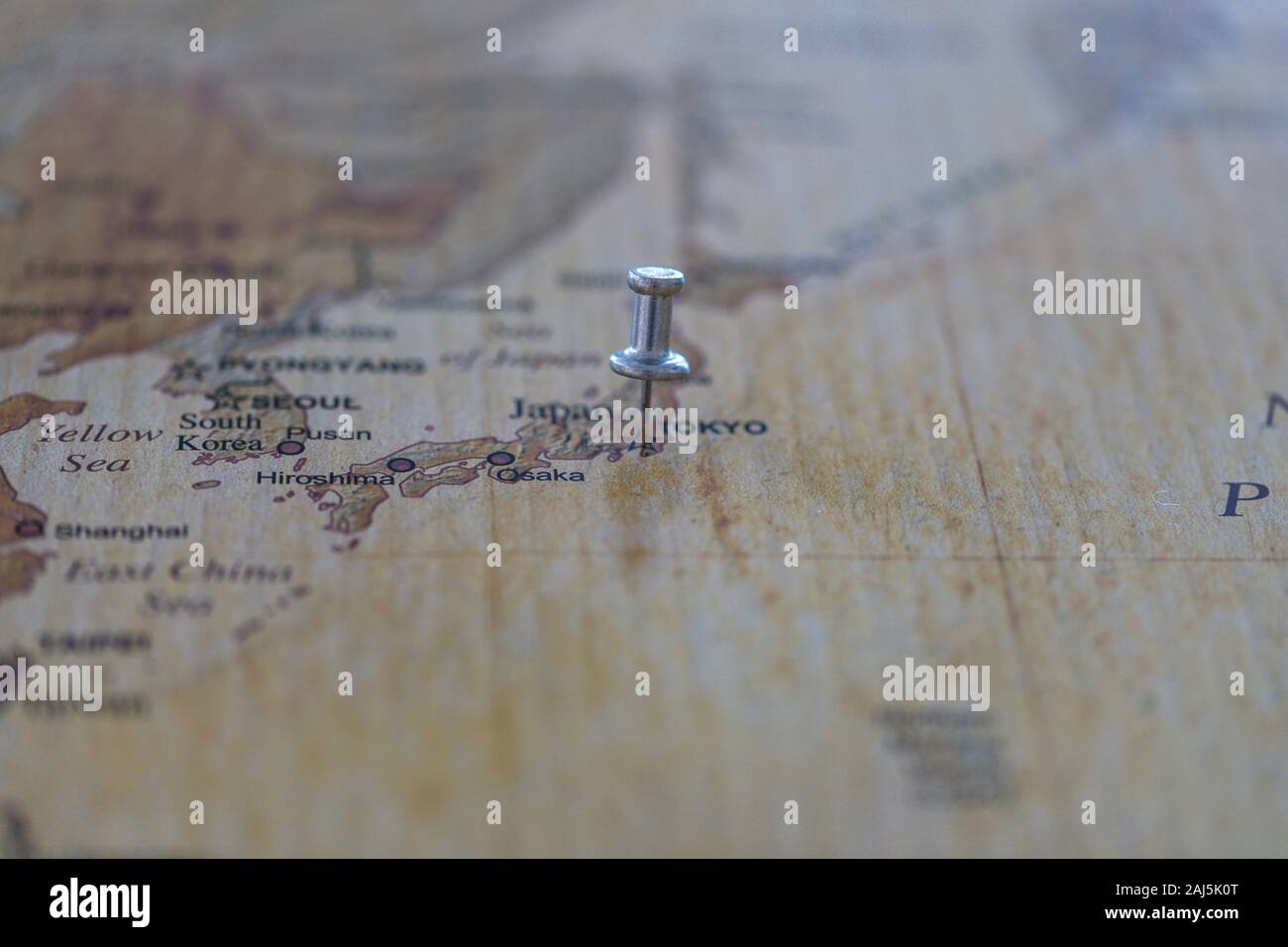 world map with map pins in some capital cities Stock Photo - Alamy