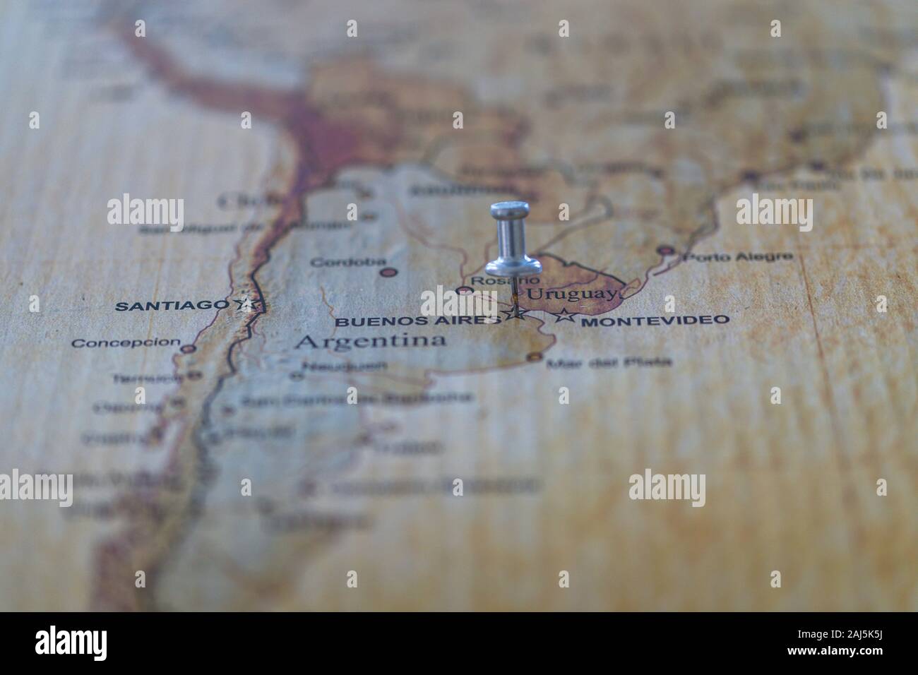 world map with map pins in some capital cities Stock Photo - Alamy
