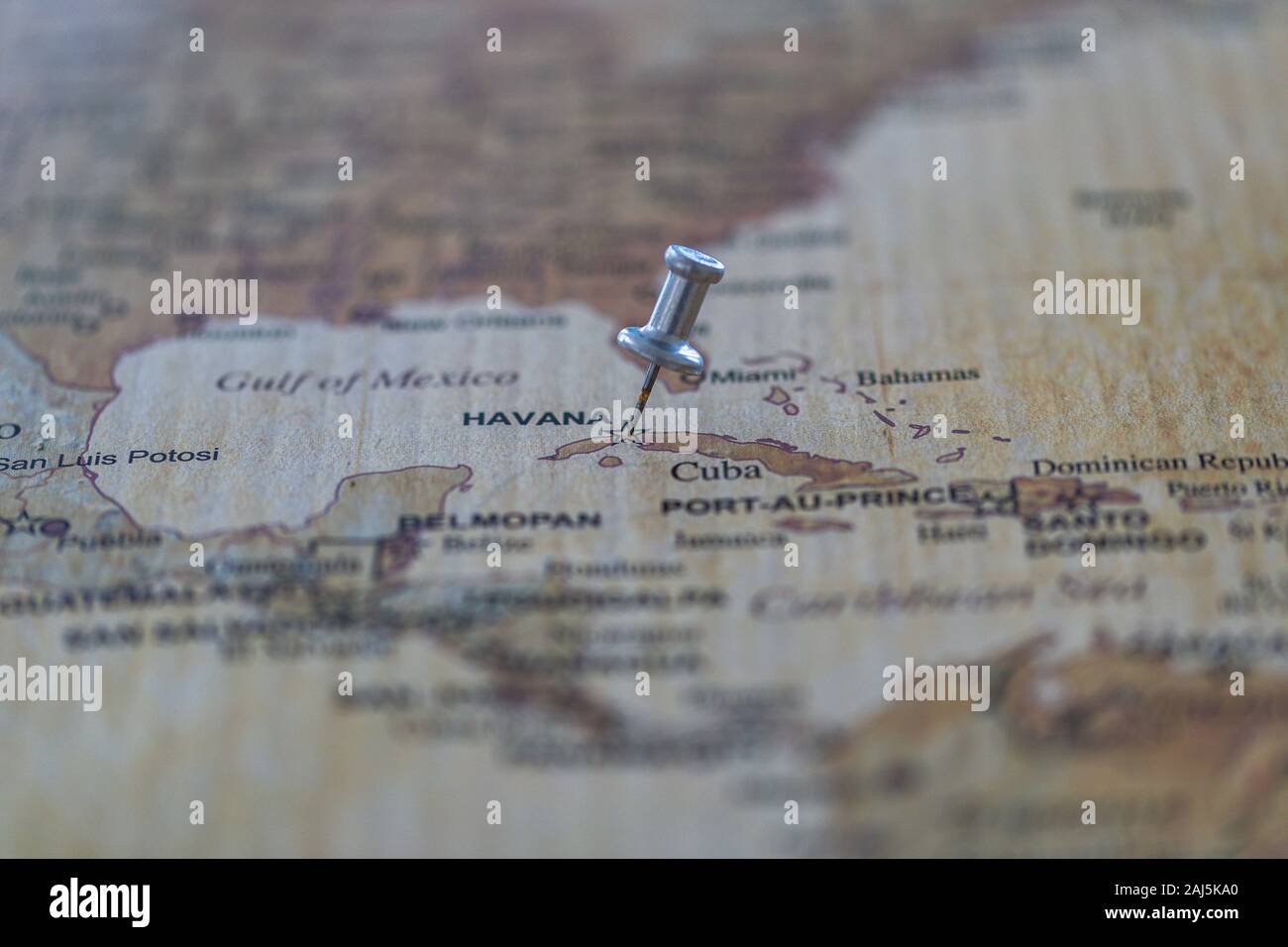 world map with map pins in some capital cities Stock Photo - Alamy