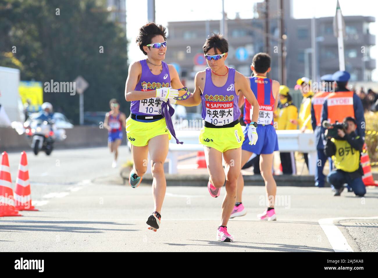 Kanagawa, Japan. 3rd Jan, 2020. (L-R) Yudai Fujii, Keiya Arima ...