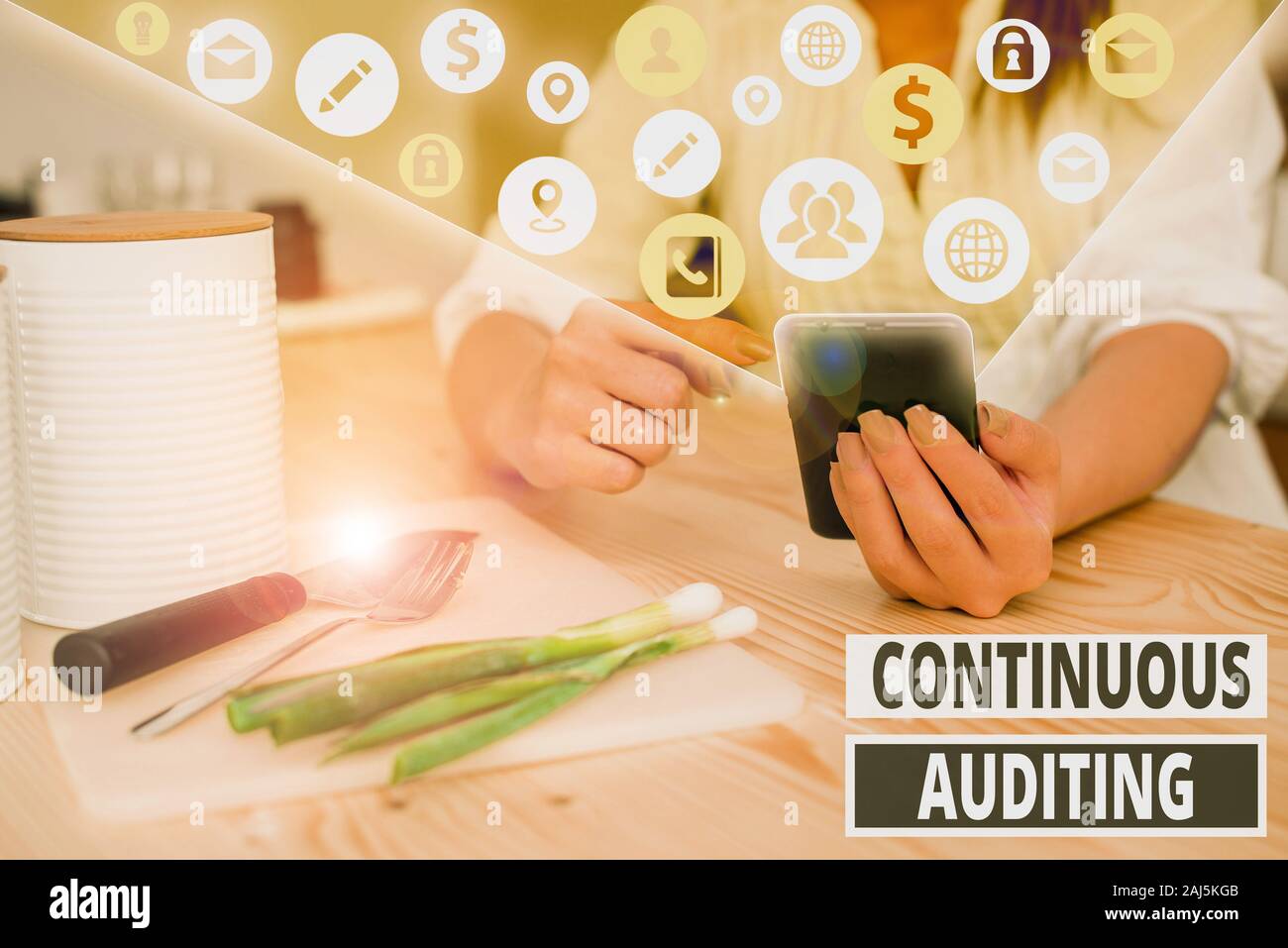 Writing note showing Continuous Auditing. Business concept for Internal ...