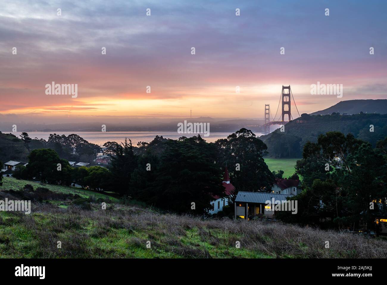 Sunrise from Cavallo Point Stock Photo - Alamy
