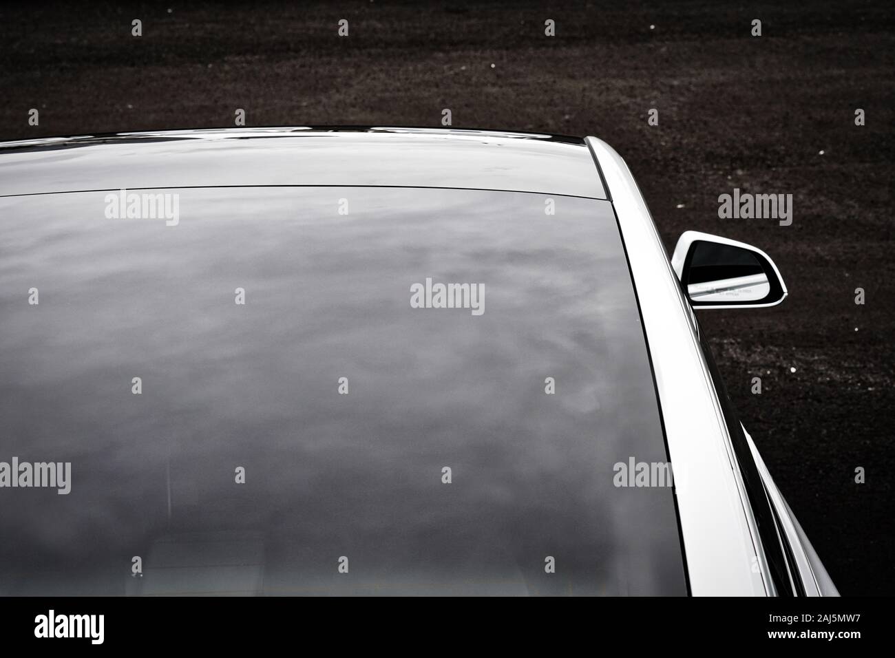 White car tesla model hi-res stock photography and images - Alamy