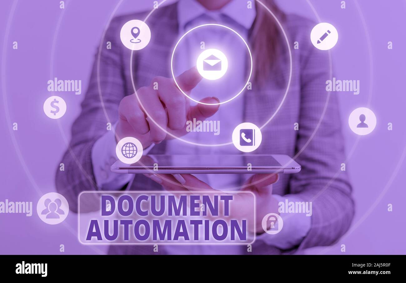 Conceptual hand writing showing Document Automation. Concept meaning ...