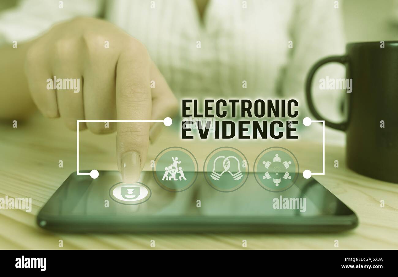 Conceptual hand writing showing Electronic Evidence. Concept meaning ...