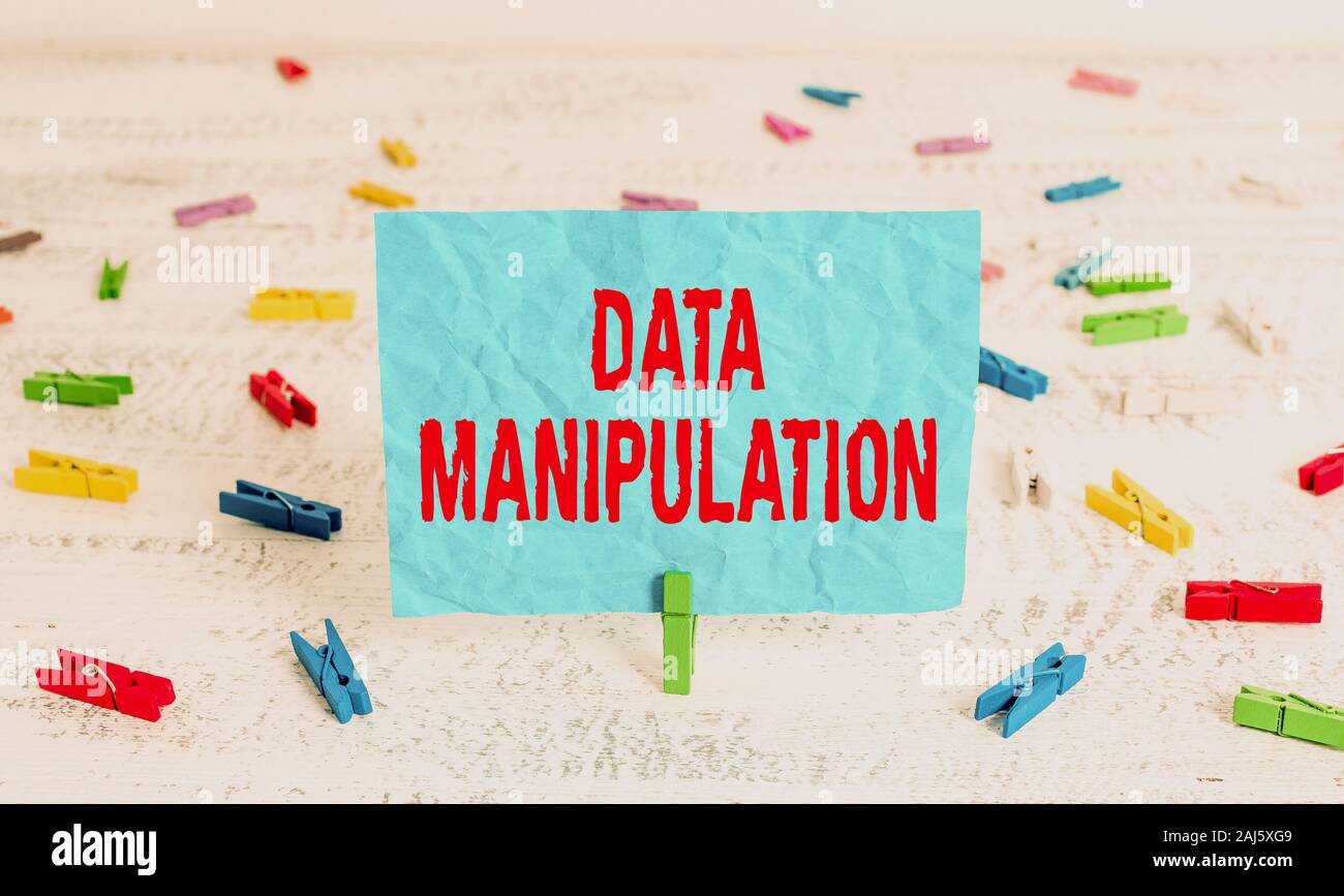 Word writing text Data Manipulation. Business photo showcasing the ...