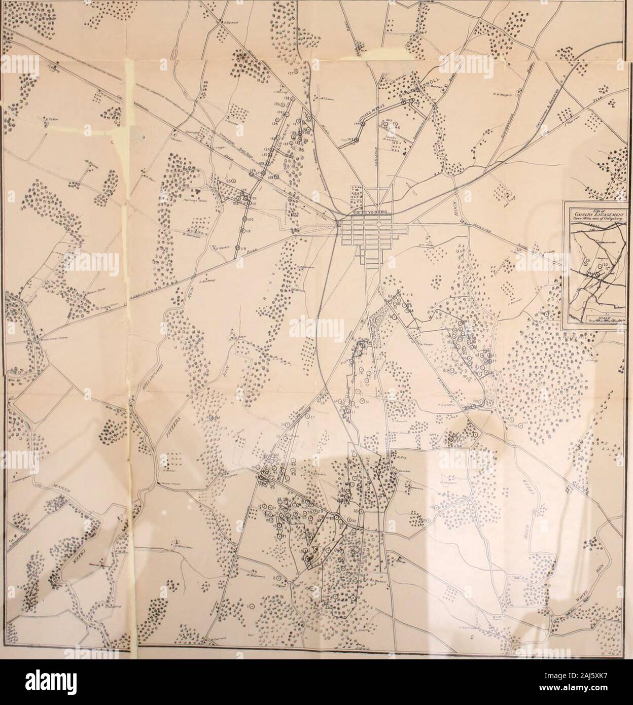 Gettysburg battlefield map hi-res stock photography and images - Alamy