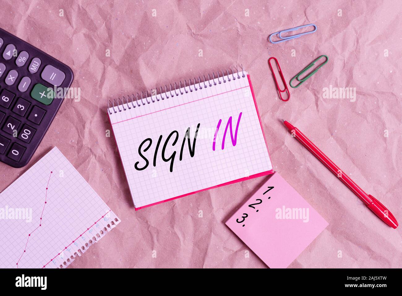 Conceptual hand writing showing Sign In. Concept meaning to write your ...