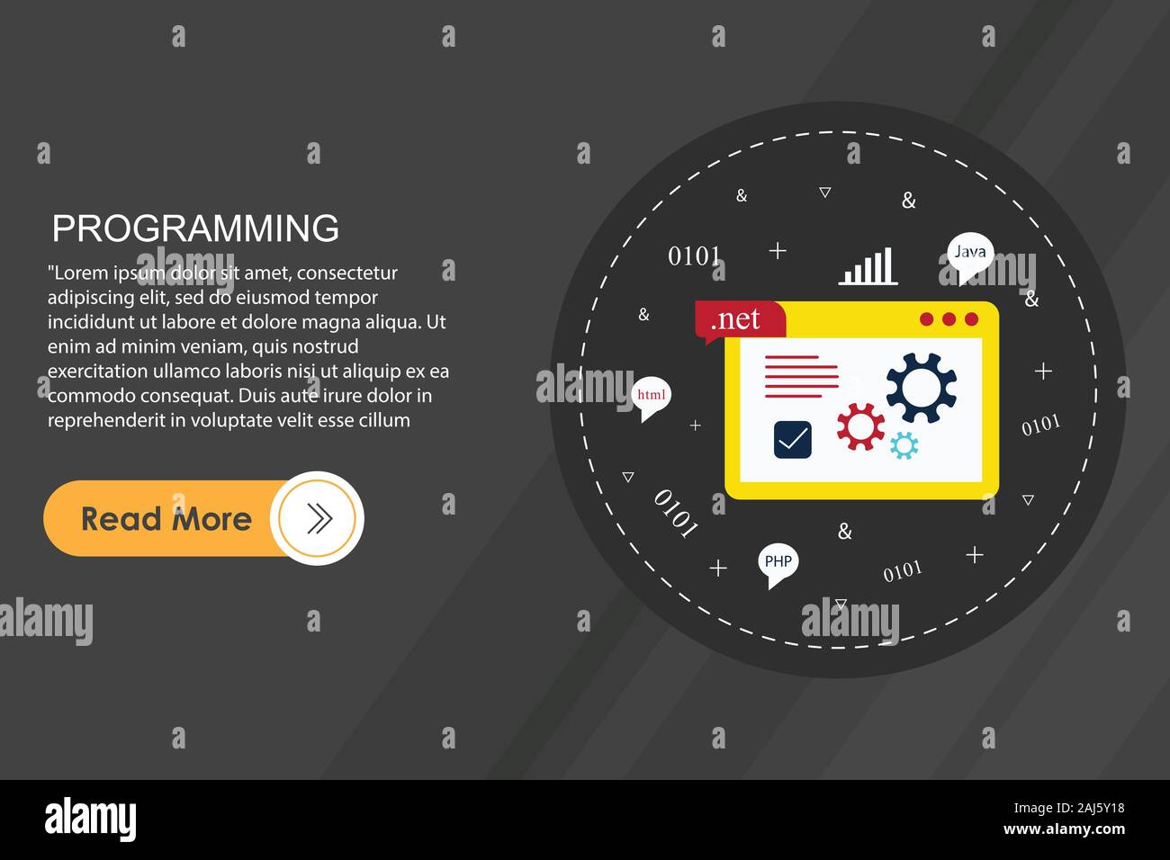 programmer coding a new project stock illustration Stock Photo - Alamy