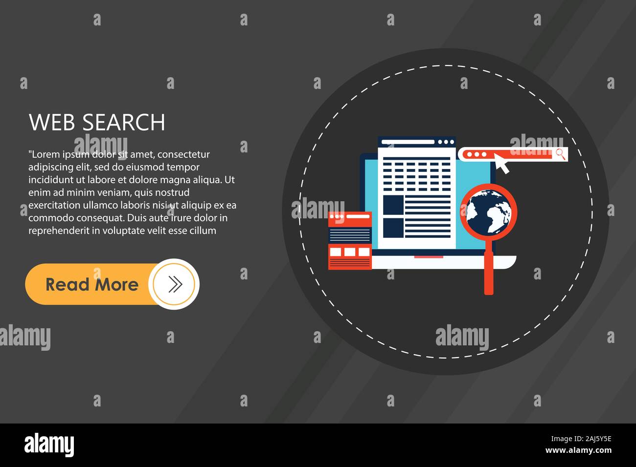 Search engine concept stock illustration Stock Photo - Alamy