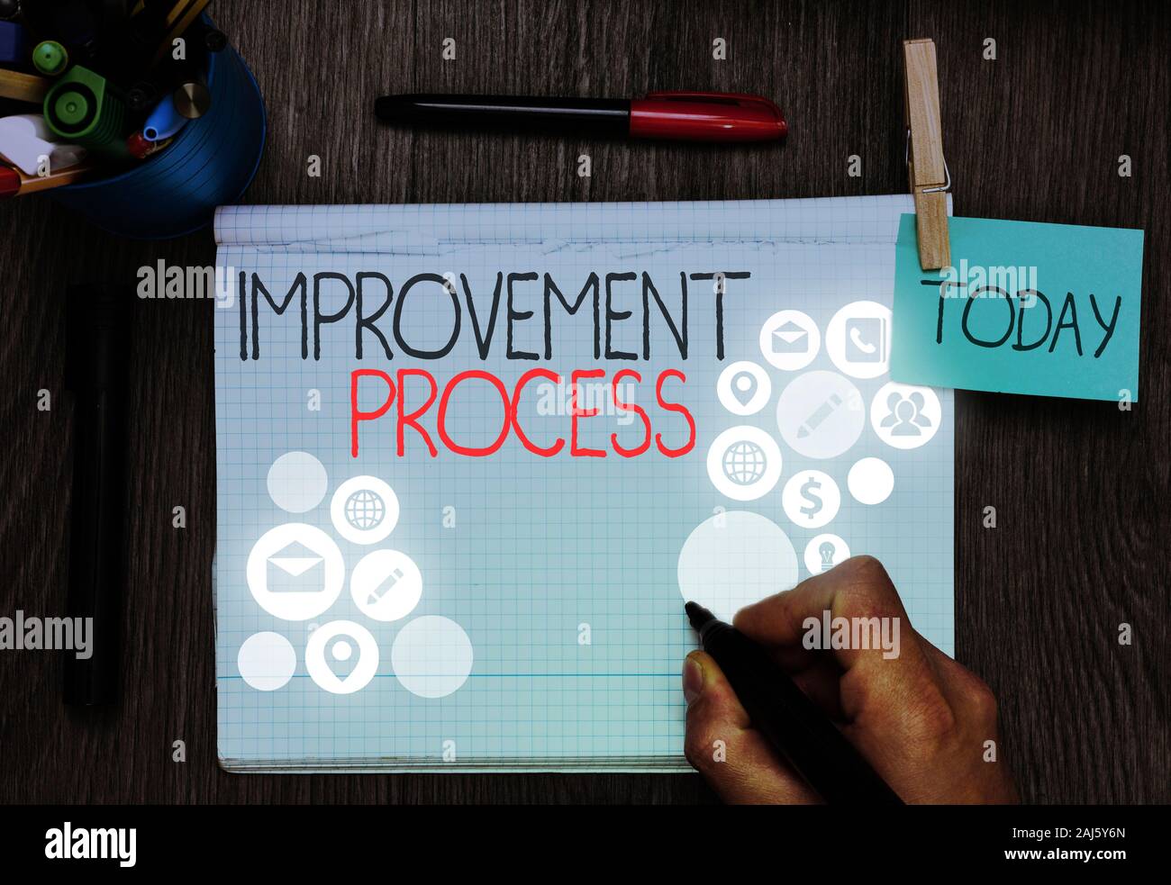 Handwriting text Improvement Process. Conceptual photo Ongoing effort ...