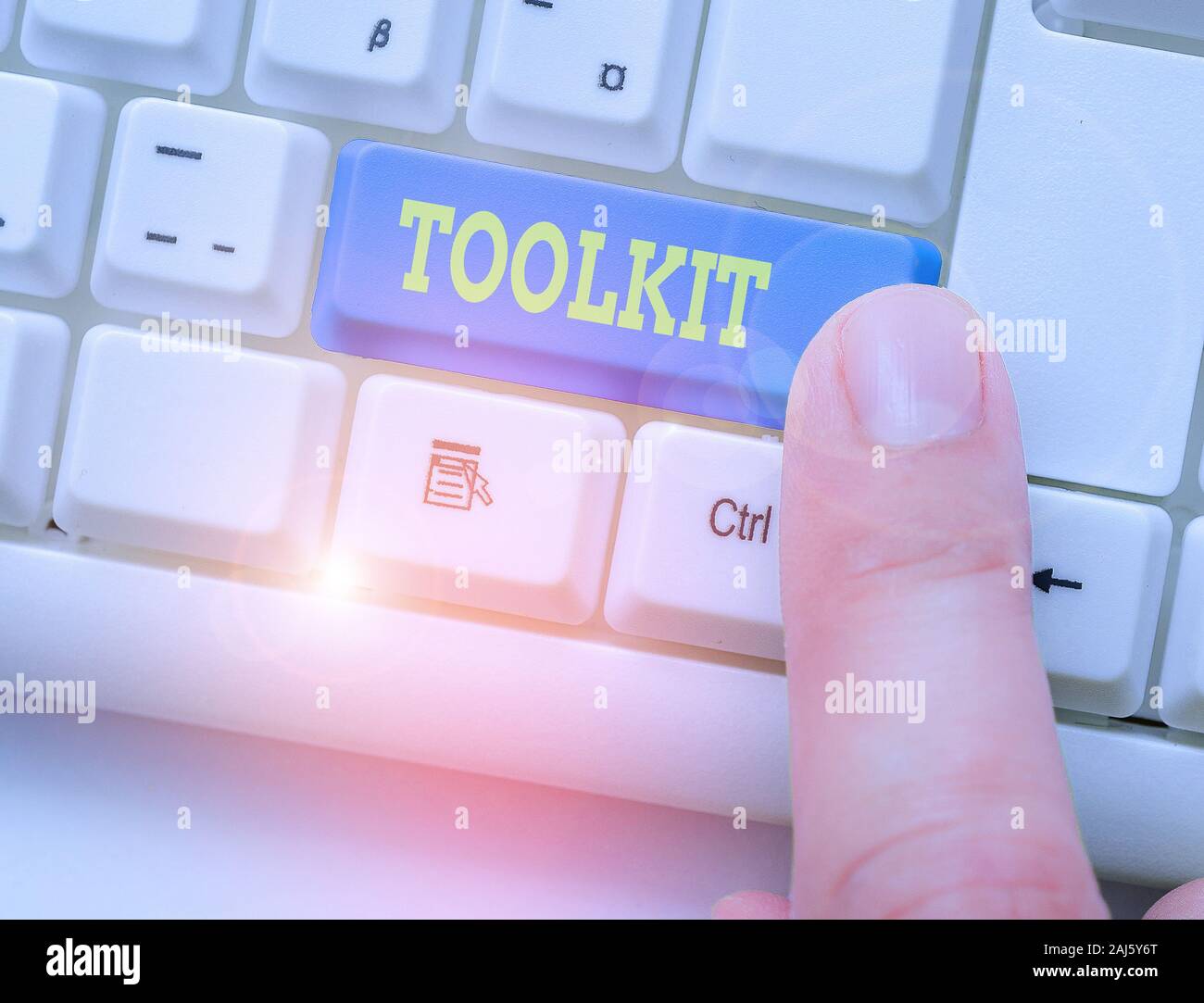 Handwriting text writing Toolkit. Conceptual photo set of tools kept in ...