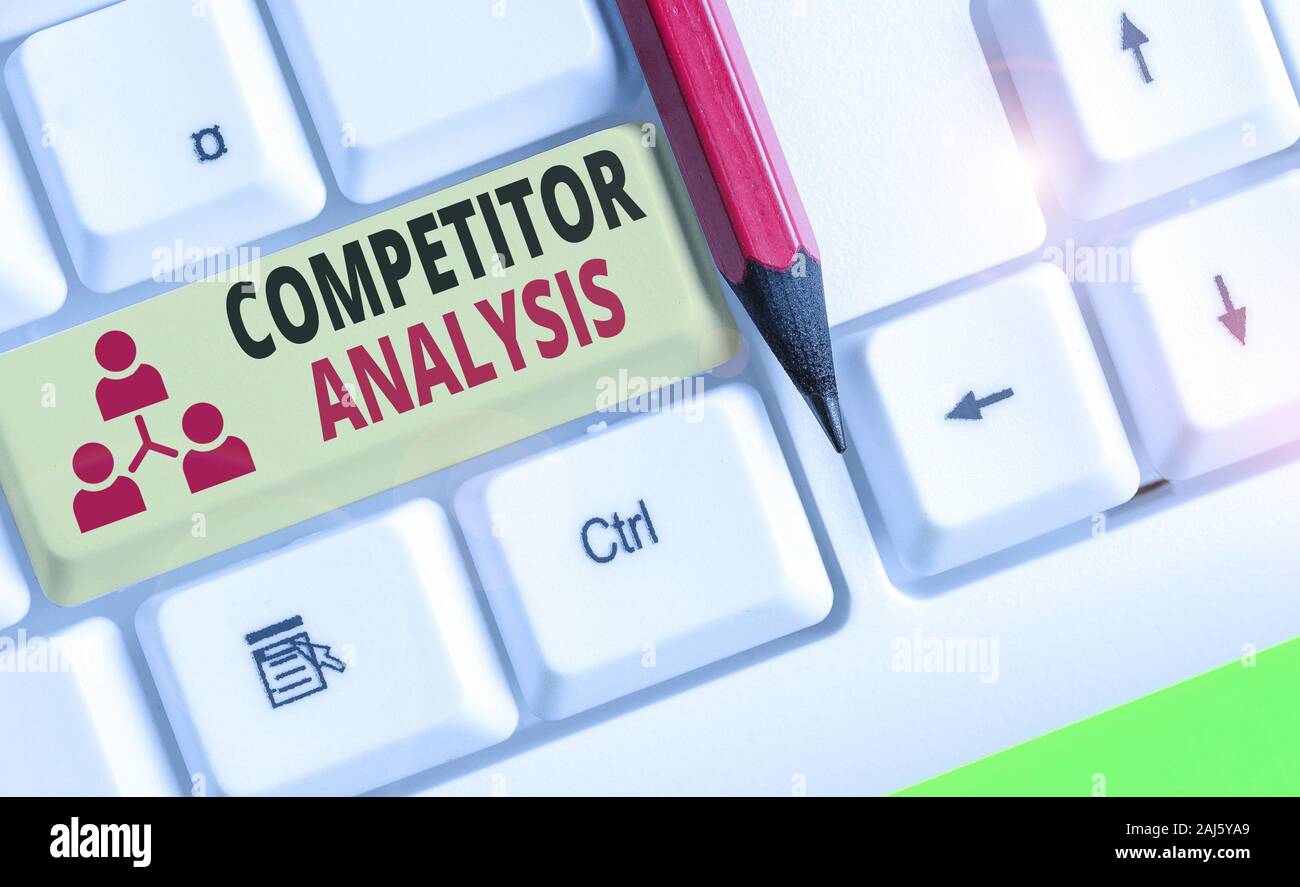 Text sign showing Competitor Analysis. Business photo showcasing ...