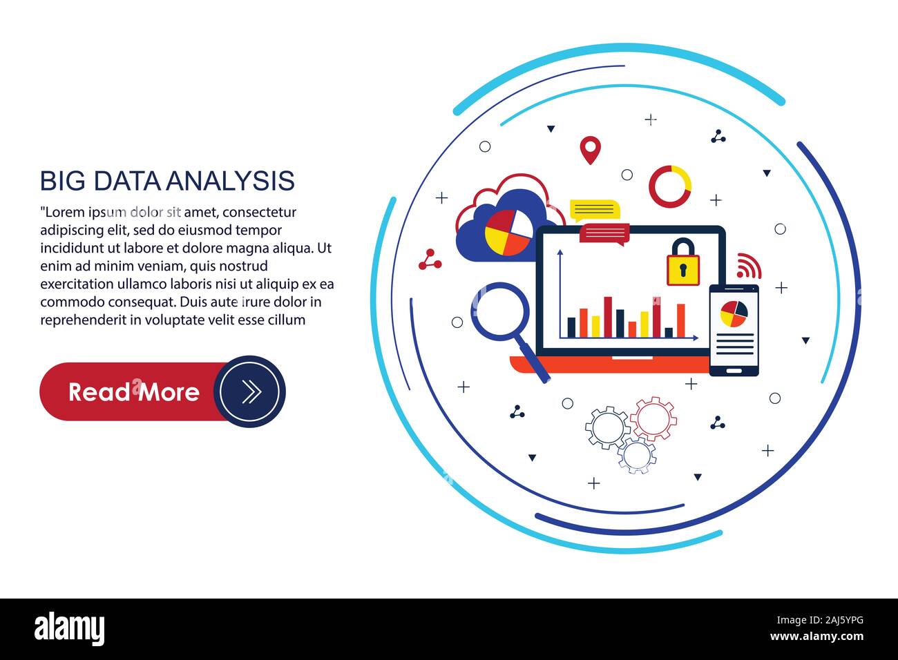 Statistics and data analysis stock illustration Stock Photo - Alamy