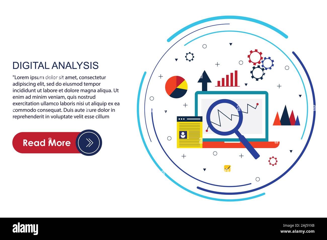 Statistics and data analysis stock illustration Stock Photo - Alamy