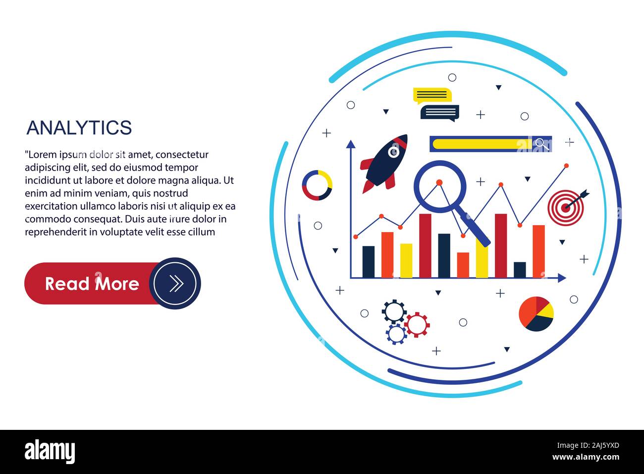 Statistics and data analysis stock illustration Stock Photo - Alamy