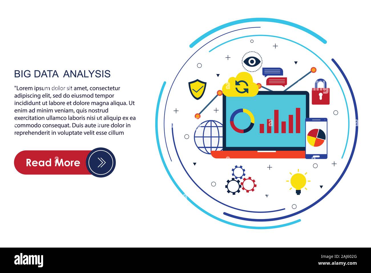 Statistics and data analysis stock illustration Stock Photo - Alamy