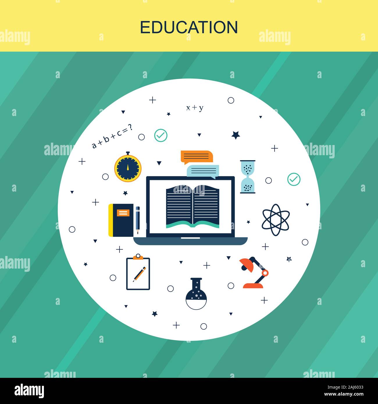 Education Concept - Illustration stock Stock Photo - Alamy