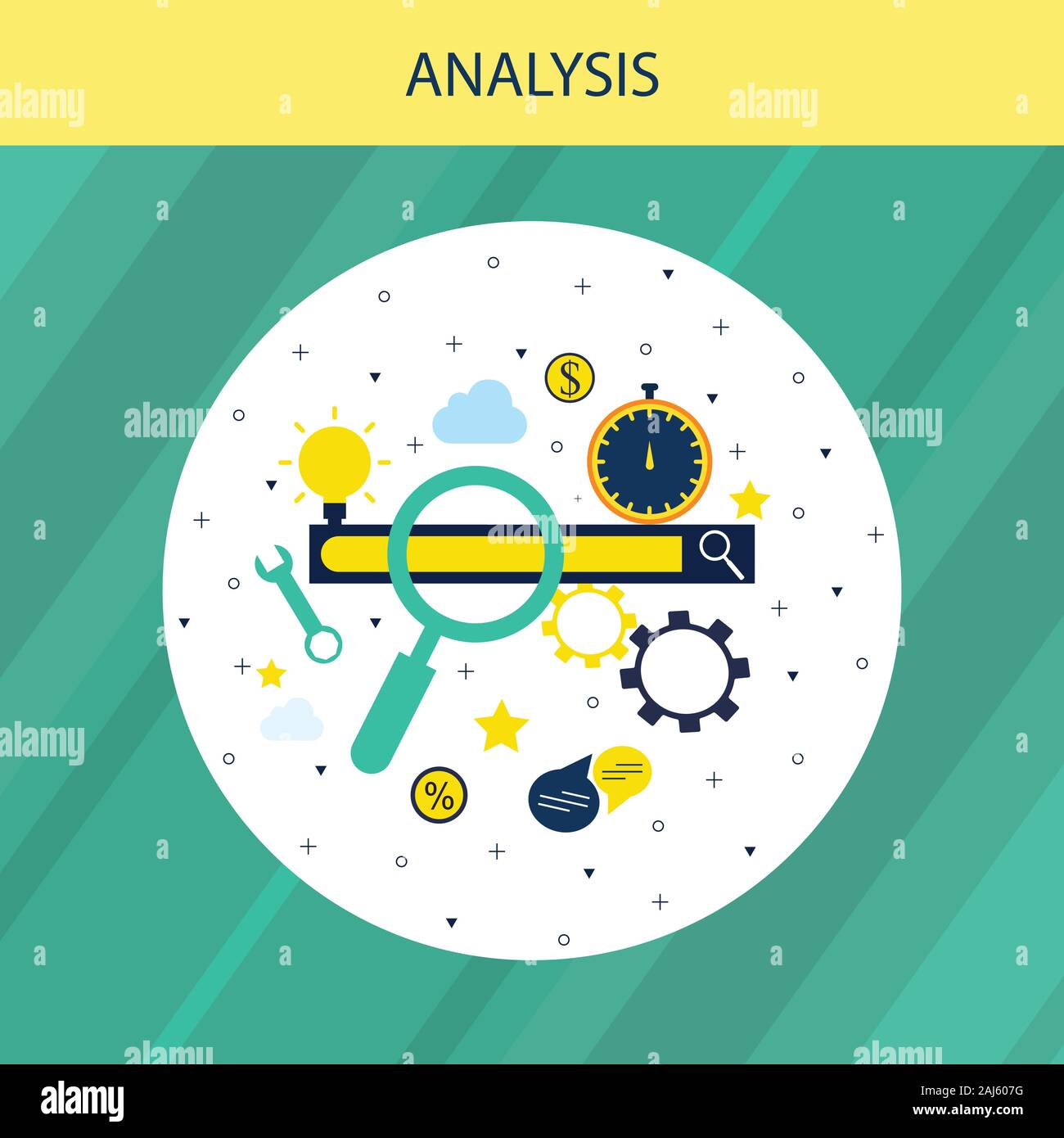 Statistics and data analysis stock illustration Stock Photo - Alamy