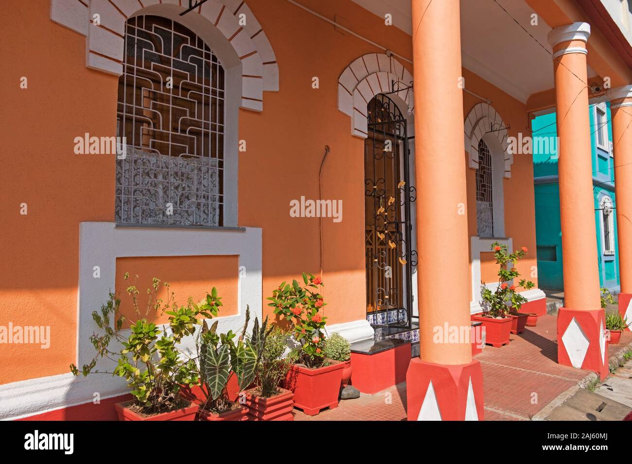 Colourful house Fontainhas Panjim Goa India Stock Photo - Alamy