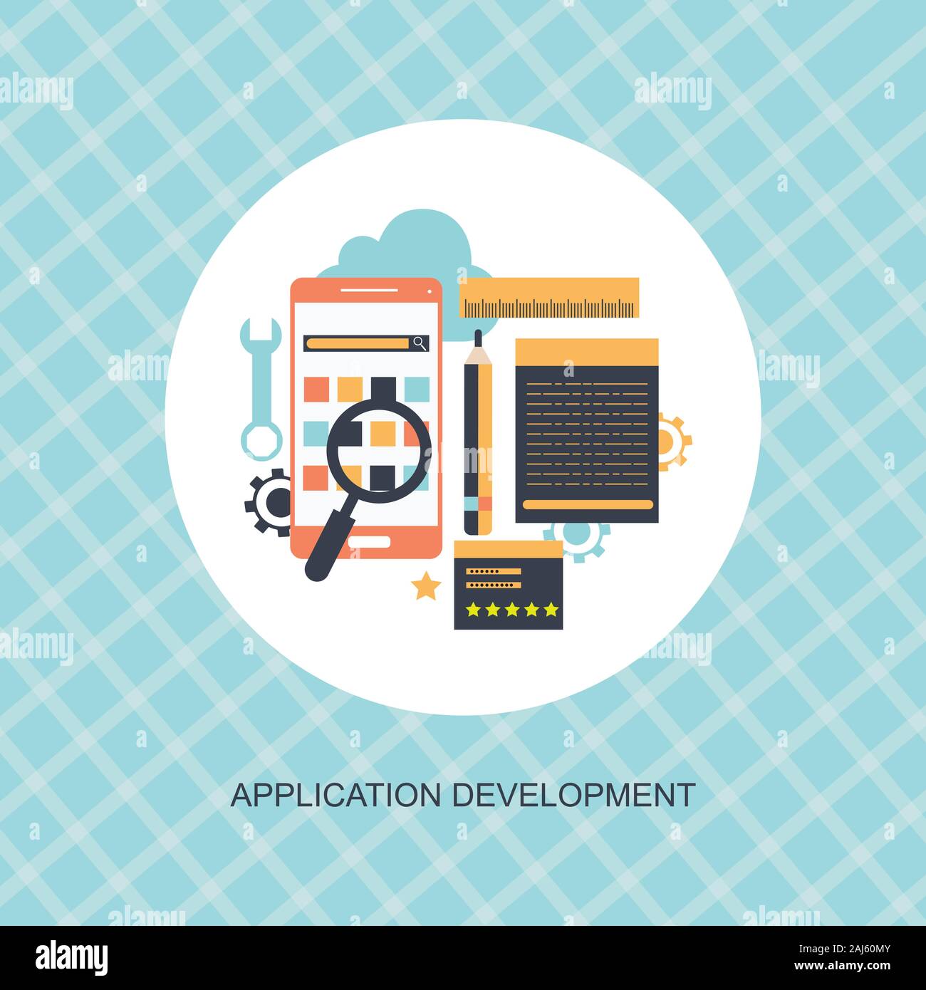 Mobile App Development Icon stock illustration Stock Photo - Alamy