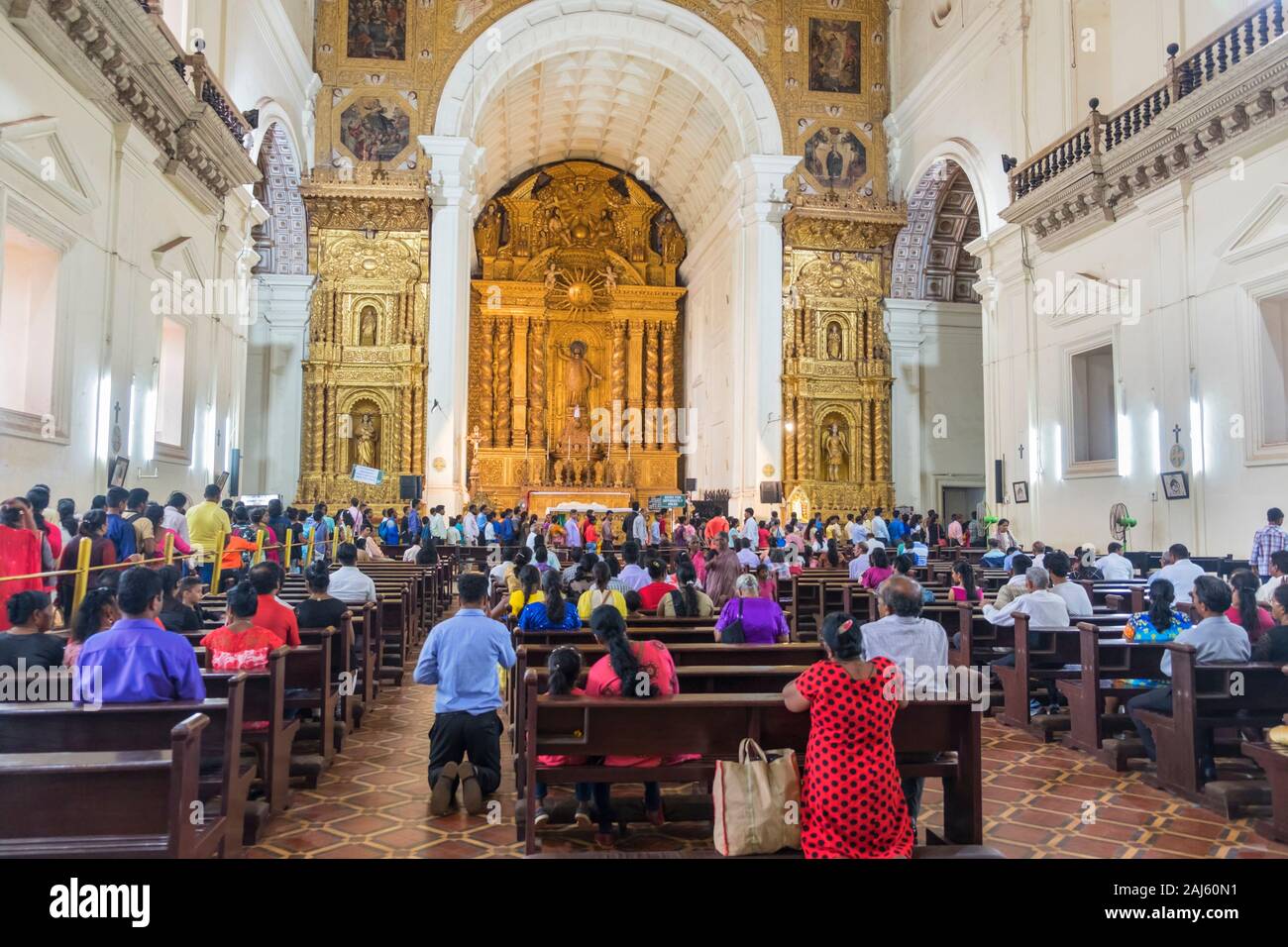 Basilica of Bom Jesus Saint Francis Xavier Festival Old Goa India Stock ...