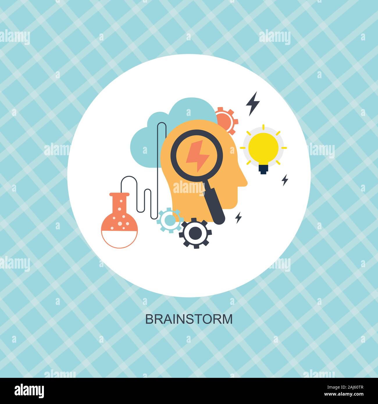 Brainstrom stock illustration Stock Photo - Alamy