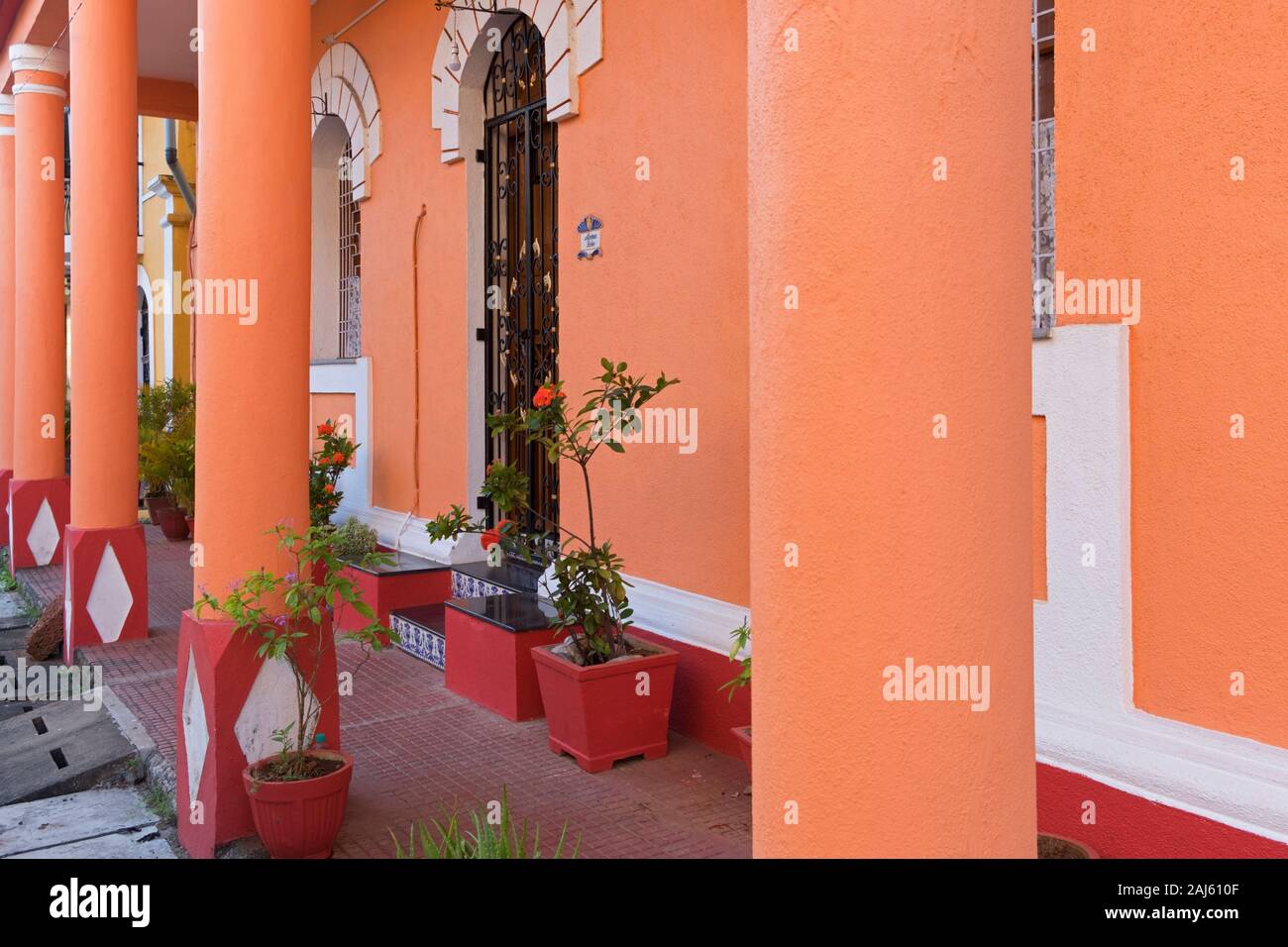 Colourful house Fontainhas Panjim Goa India Stock Photo - Alamy